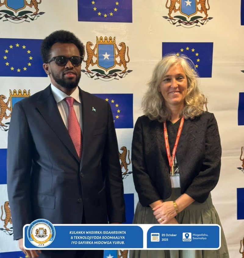 Wasiirka Isgaarsiinta XFS oo la kulmay Wakiilka Midowga Yurub ee ...